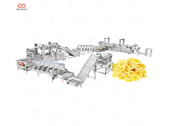 Machine verte de pommes chips de plantain de banane avec la fonction de ...